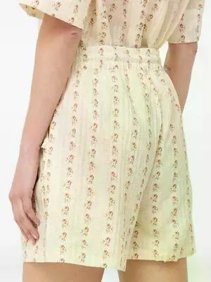NOTES DU NORD Floral-print Ruffled Shorts