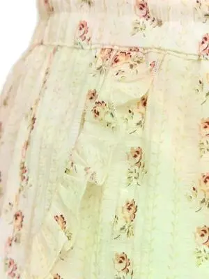 NOTES DU NORD Floral-print Ruffled Shorts