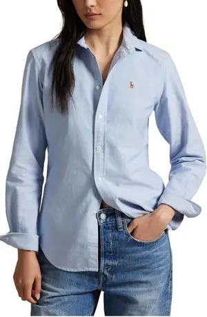 Women's Cotton Oxford Button-Up Shirts