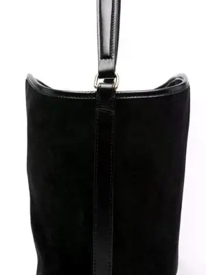 Sandro Tangoso Suede Leather Bucket Bag - Black