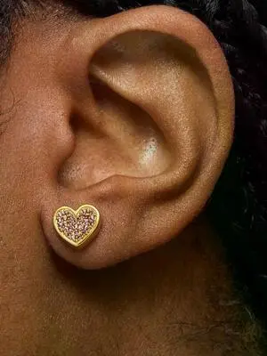 TOUS Heart-shaped Stud Earrings - Gold