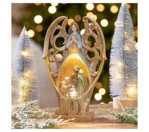 EVERGREEN 12' Led Resin Nativity Scene Table De Cor - One-color