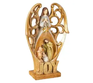 EVERGREEN 12' Led Resin Nativity Scene Table De Cor