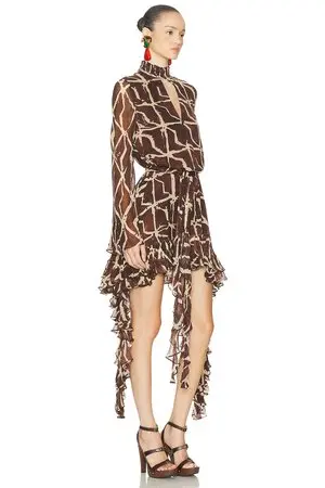 Alexis Amalia Chiffon Dress - Sable