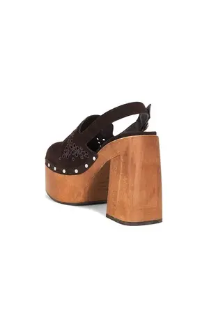 JIMMY CHOO Alida 135 Clog - Chocolate