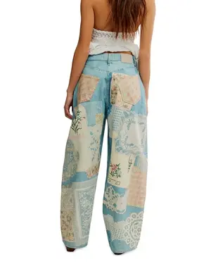 Free People Illusion Patchwork Jeans