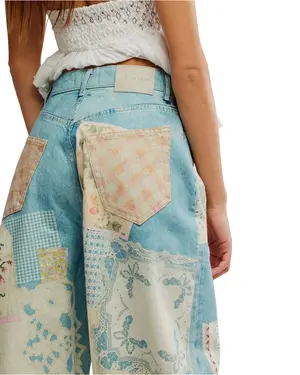 Free People Illusion Patchwork Jeans