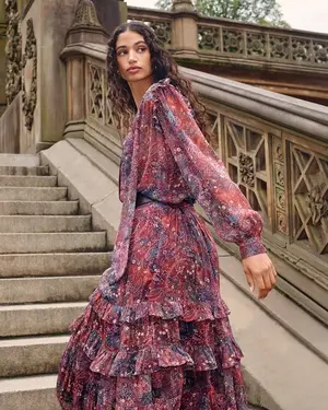Aqua Paisley Boho Blouse