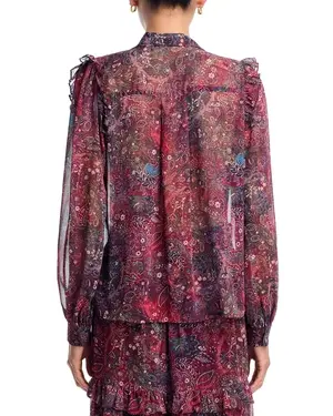 Aqua Paisley Boho Blouse