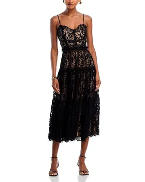 Lace Midi Dress Dresses