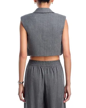 Aqua Cropped Sleeveless Vest
