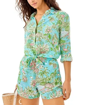 LILLY PULITZER Sea View Button-down Top