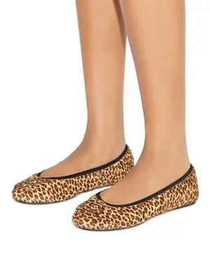 Tory Burch Reva Travel Ballerinas - Leopard Multi