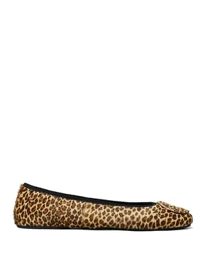 Tory Burch Reva Travel Ballerinas - Leopard Multi