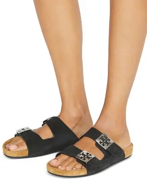 Tory Burch Mellow Slide Sandals - Perfect Black