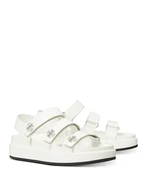 Tory Burch Kira Triple Strap Sandals - Cloud