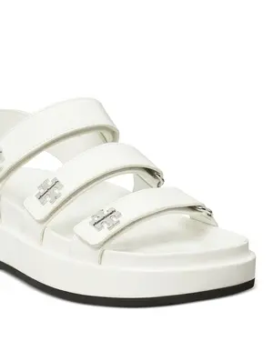 Tory Burch Kira Triple Strap Sandals - Cloud