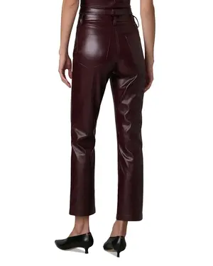 Joe's Jeans The Lyra Slim Faux Leather Jeans - Cabernet
