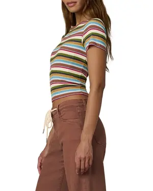 Joe's Jeans Striped Fitted Baby Tee