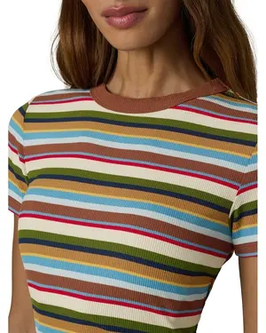 Joe's Jeans Striped Fitted Baby Tee