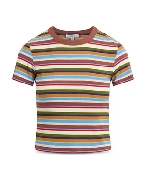Joe's Jeans Striped Fitted Baby Tee