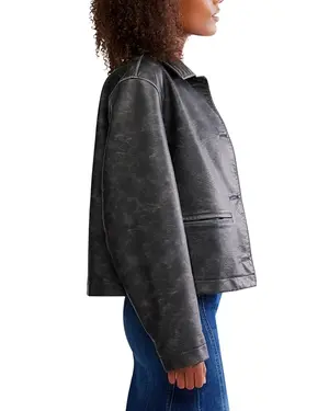 Free People Hera Faux Leather Jacket