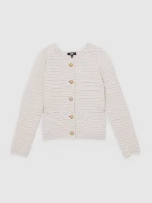 Paige Textured-knit Cardigan