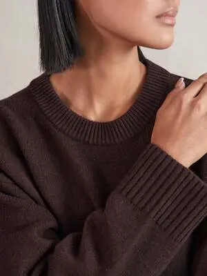 REISS Wool-cashmere Crew-neck Jumper - Plum