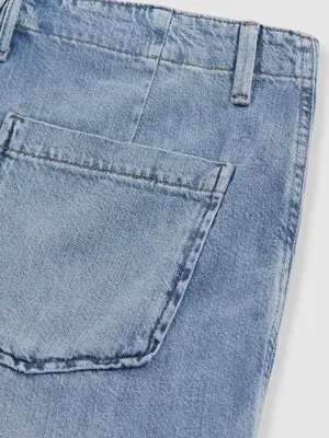 Good American Denim Shorts With Linen