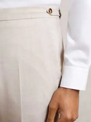 REISS Belmont Slim-fit Textured Wool Blend Suit Trousers