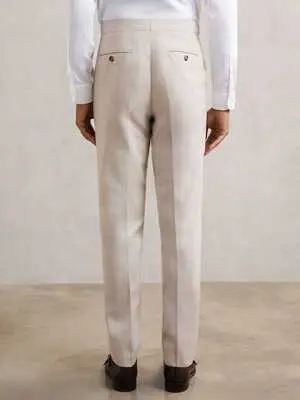 REISS Belmont Slim-fit Textured Wool Blend Suit Trousers