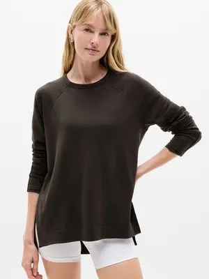 Athleta Coaster Luxe Recover Sweatshirt - Truffle
