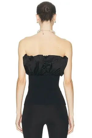GANNI Strapless Top With Ruched Bust