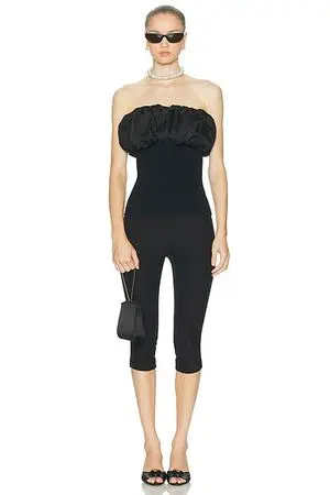 GANNI Strapless Top With Ruched Bust