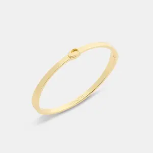 COACH Thin Signature Hinged Bangle Bracelet