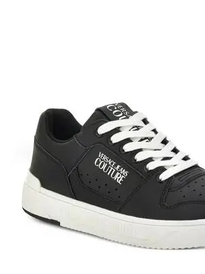 Versace Logo-detailed Leather Sneakers