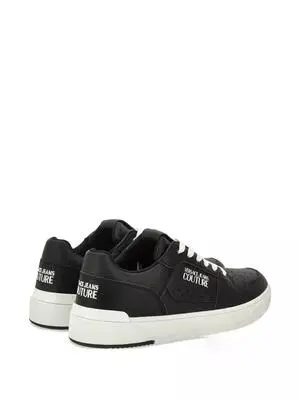 Versace Logo-detailed Leather Sneakers