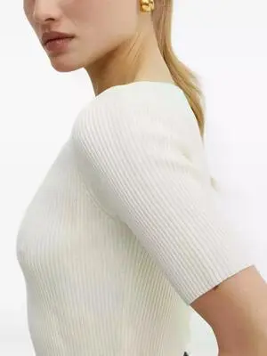 BOSS Ribbed V-neck Top