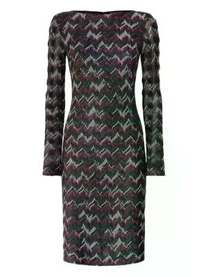 Missoni Zigzag-pattern Long-sleeve Mini Dress