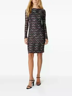 Missoni Zigzag-pattern Long-sleeve Mini Dress