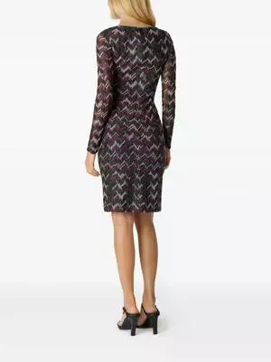 Missoni Zigzag-pattern Long-sleeve Mini Dress