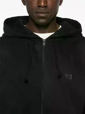 Y3 Zip-up Hoodie With Logo Detail
