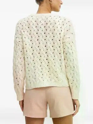 Guess Cable-knit Eyelet Sweater