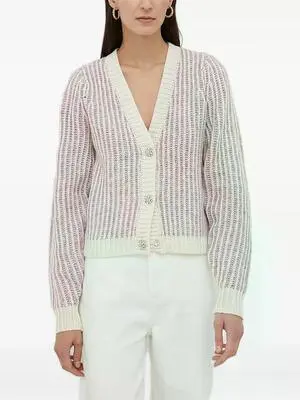 BRUUNS BAZAAR Ribbed Knit Cardigan With Jewel Buttons