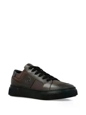Giorgio Armani Logo-embellished Leather Sneakers