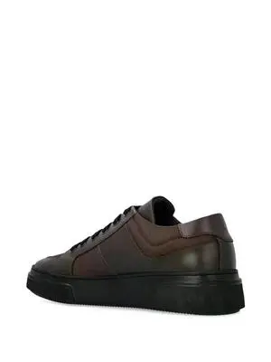Giorgio Armani Logo-embellished Leather Sneakers