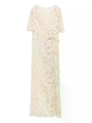 Ba&sh Kris Wrap-print Maxi Dress - Neutrals