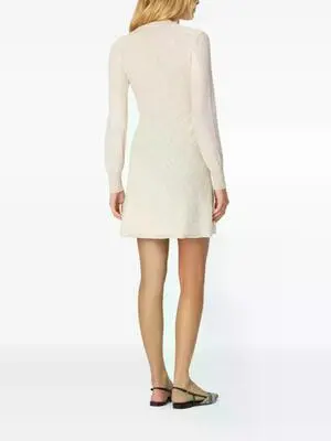 Missoni Zigzag-pattern Long-sleeve Mini Dress - Neutrals