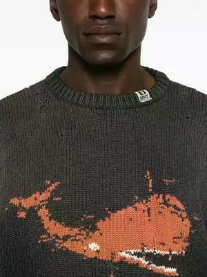 Mihara Yasuhiro Whale Intarsia-knit Sweater
