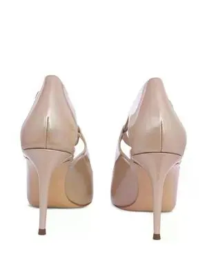 Casadei 100mm Samurai Julia Cut-out Pumps - Neutrals